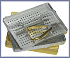 Small Yellow Instrument Tray Perforated 18 x 14cm