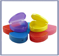 Ortho-Care (UK) Ltd Retainer/Mouthguard Box Pink Glitter 1" Depth